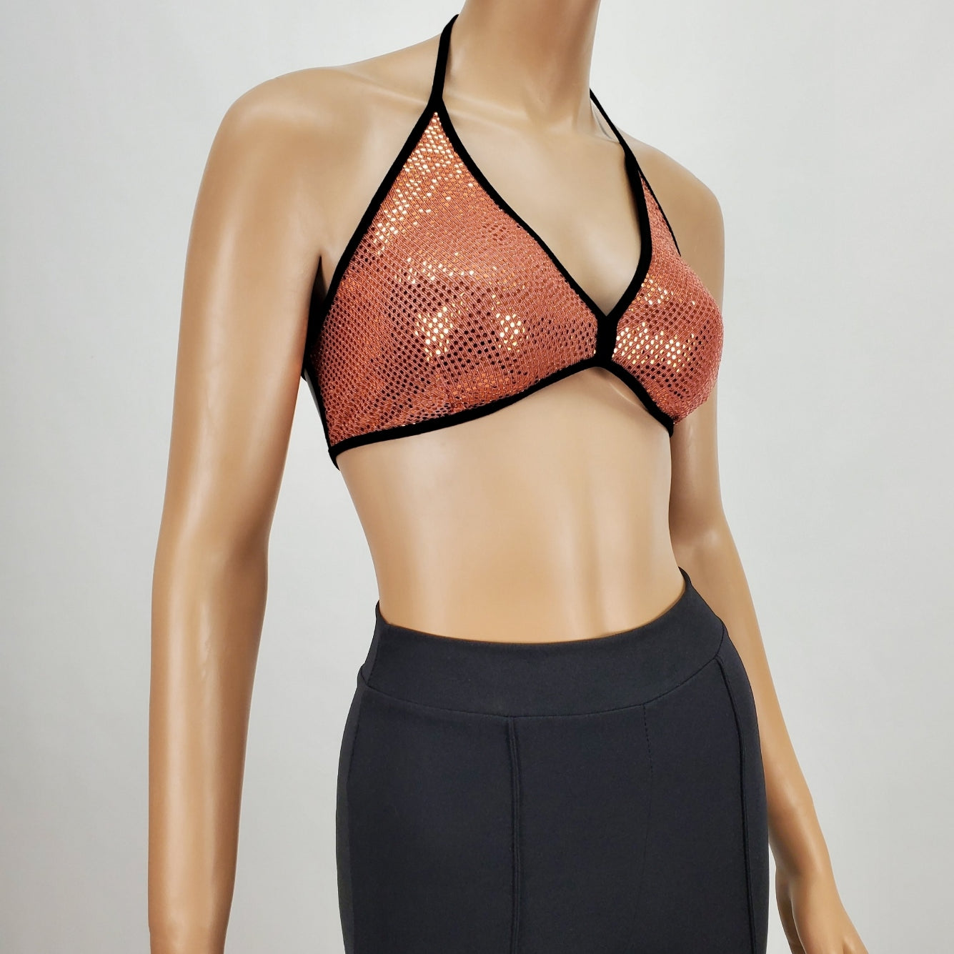 backless halter bikini top