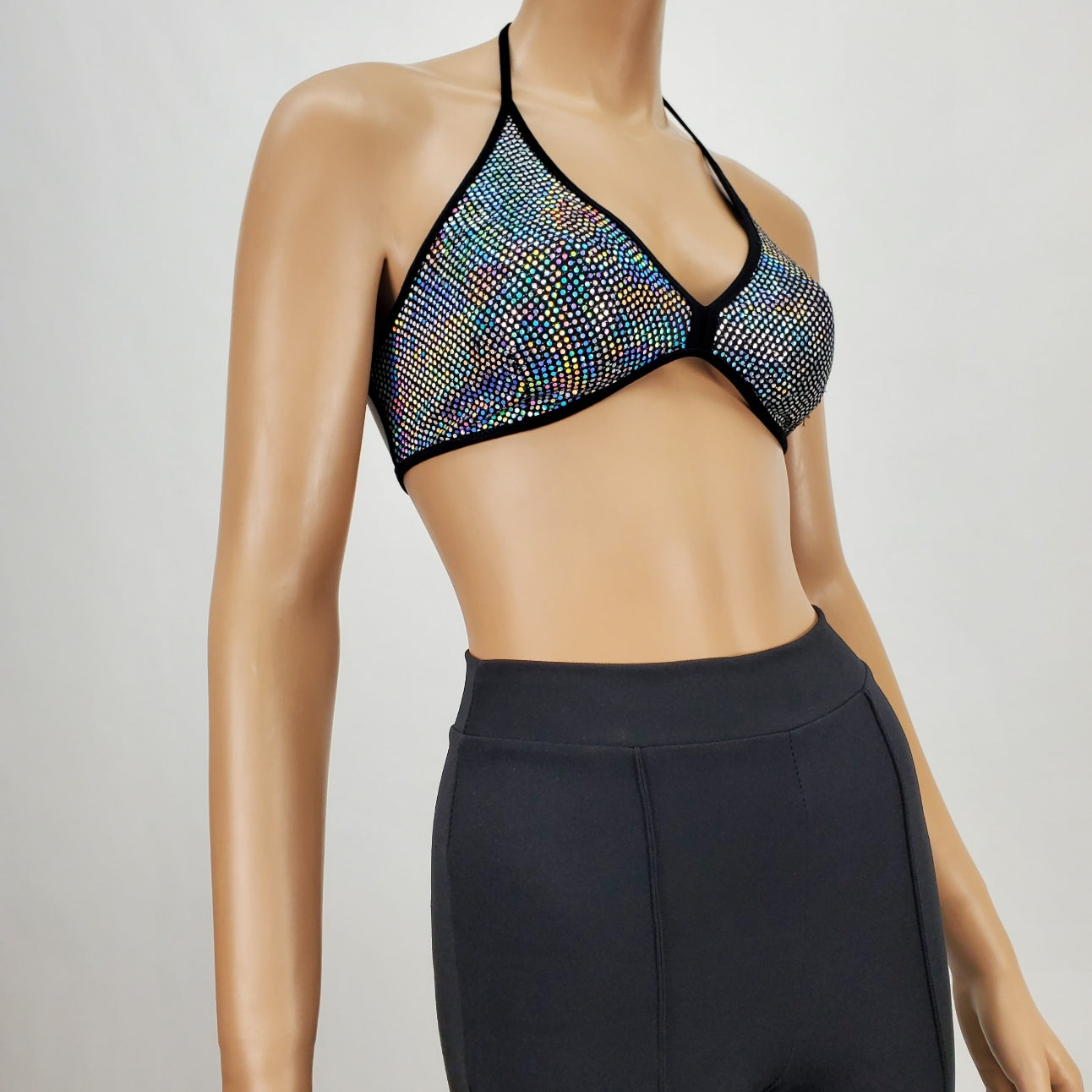 backless halter bikini top